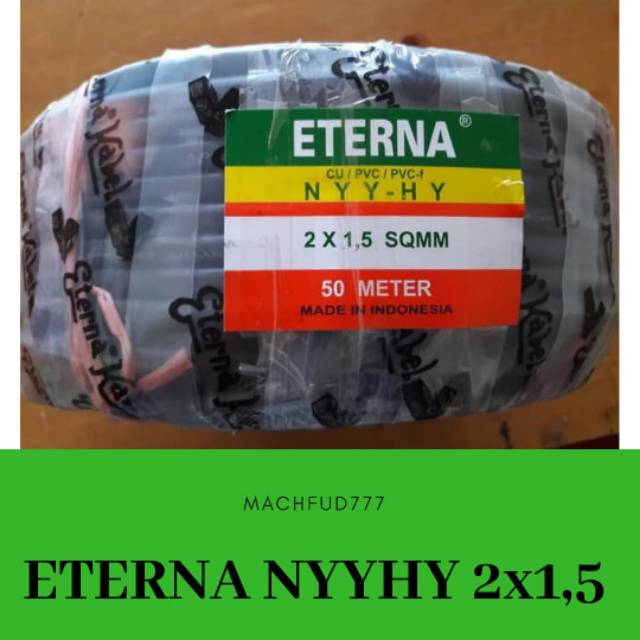 Jual Kabel eterna NYYHY 2x1,5mm 50 meter | Shopee Indonesia