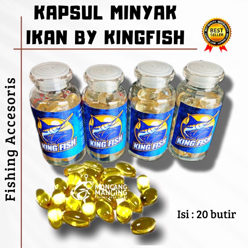 Jual KAPSUL MINYAK IKAN BY KINGFISH BOTOL ISI 20 BUTIR PENGGANTI ESSEN ...