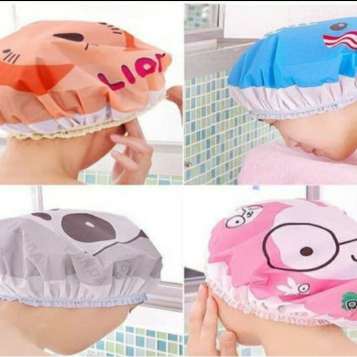 Jual Shower Cap topi mandi karakter | Shopee Indonesia