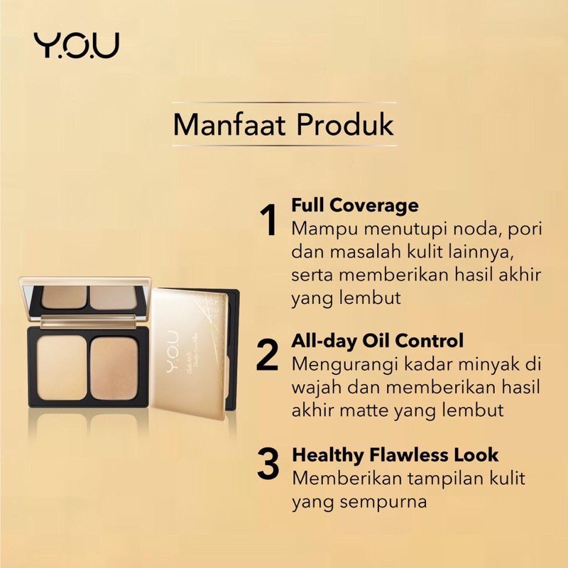 Jual Y.O.U Studio Matte Powder Foundation ( Full Coverage & All-day Oil ...