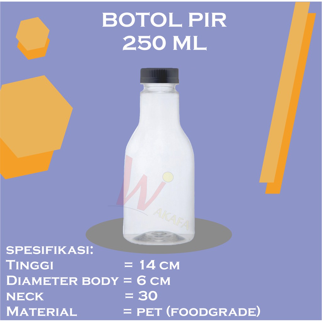 Jual botol pir / pear 250 ml 1 bal isi 100pc (khusus grab,shopee ...