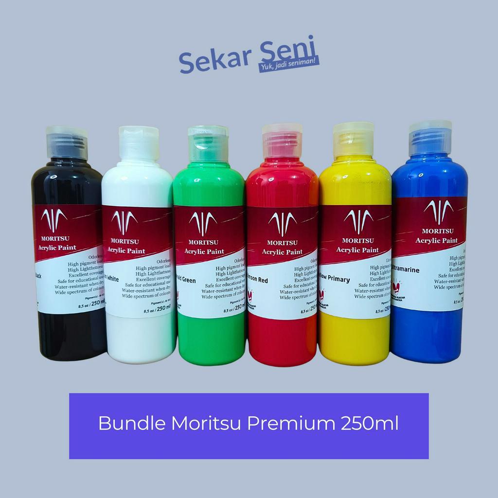Jual Cat Akrilik Set Moritsu Acrylic Paint Premium Quality 250 ML ...