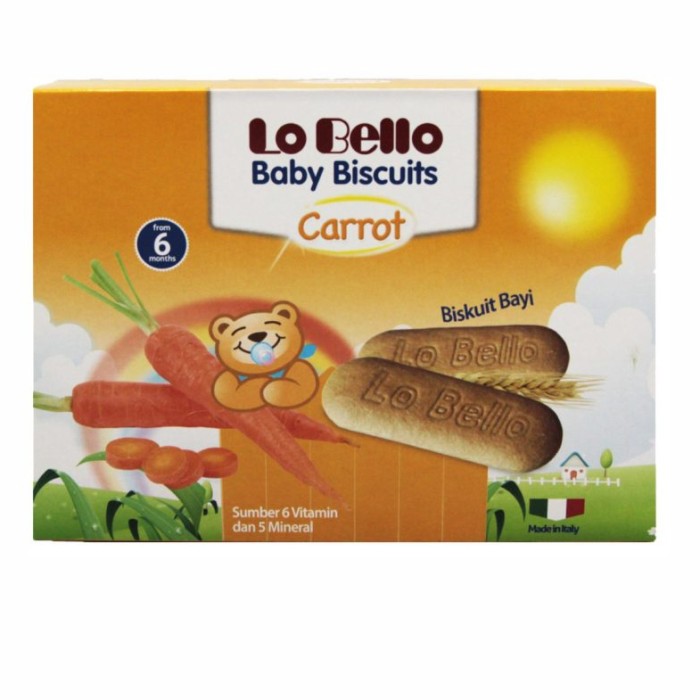 Jual Lo Bello Baby Biscuits Carrot Flavour 200gr | Shopee Indonesia