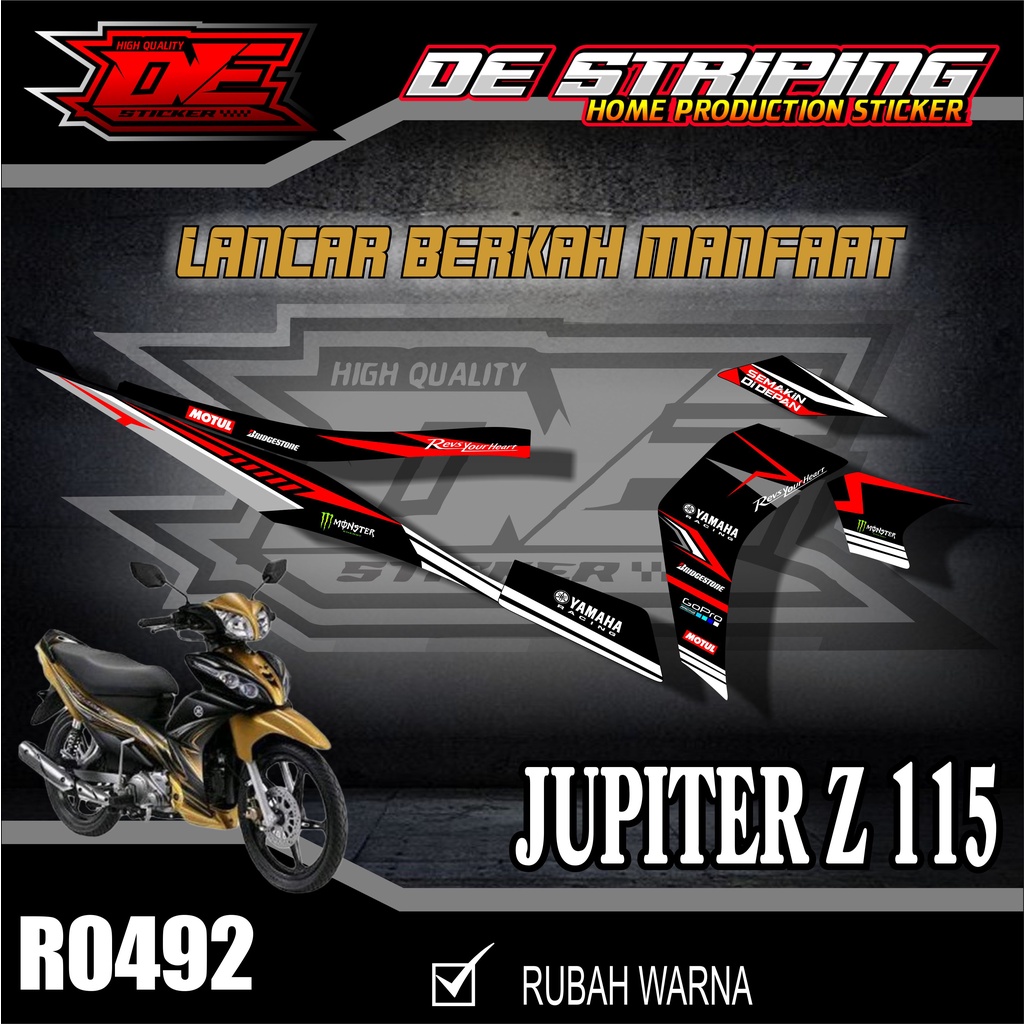 Jual Striping Variasi Motor Jupiter Z 115 Motif balap keren Semi Full R0492 | Shopee Indonesia