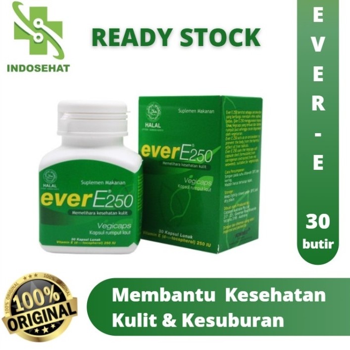 Jual EVER E BOTOL ISI 30 KAPSUL VITAMIN E ORIGINAL 100% | Shopee Indonesia