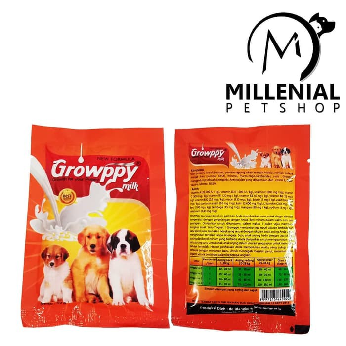 Jual Susu anak anjing GROWPPY Dog Milk Puppy 30 gr anakan growpy 30gr | Shopee Indonesia