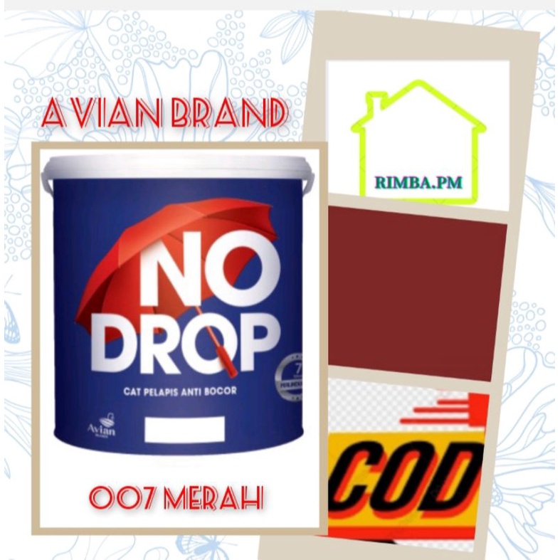 Jual NO DROP WATEROROOF / CAT PELAPIS ANTI BOCOR / CAT NODROP ANTI BOCOR / CAT 4 kg 007 MERAH ...