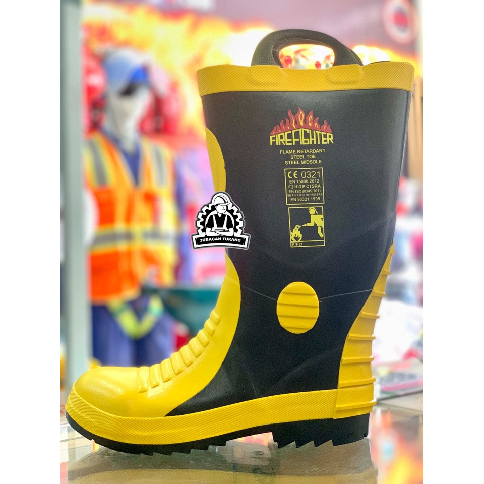 Jual Sepatu Boot Pemadam Kebakaran Safety Boot DAMKAR Harmitt ...