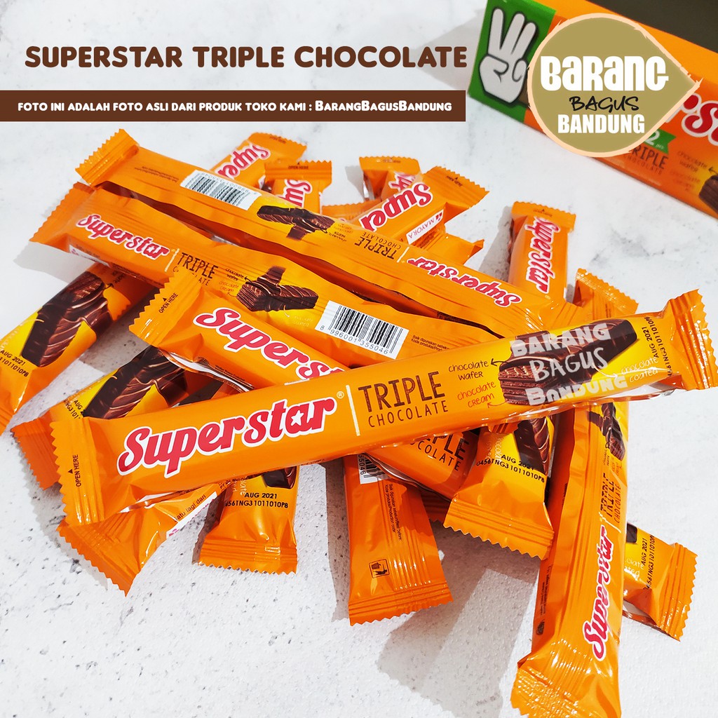 Jual Superstar Triple Chocolate / Wafer Coklat (12 pcs) | Shopee Indonesia