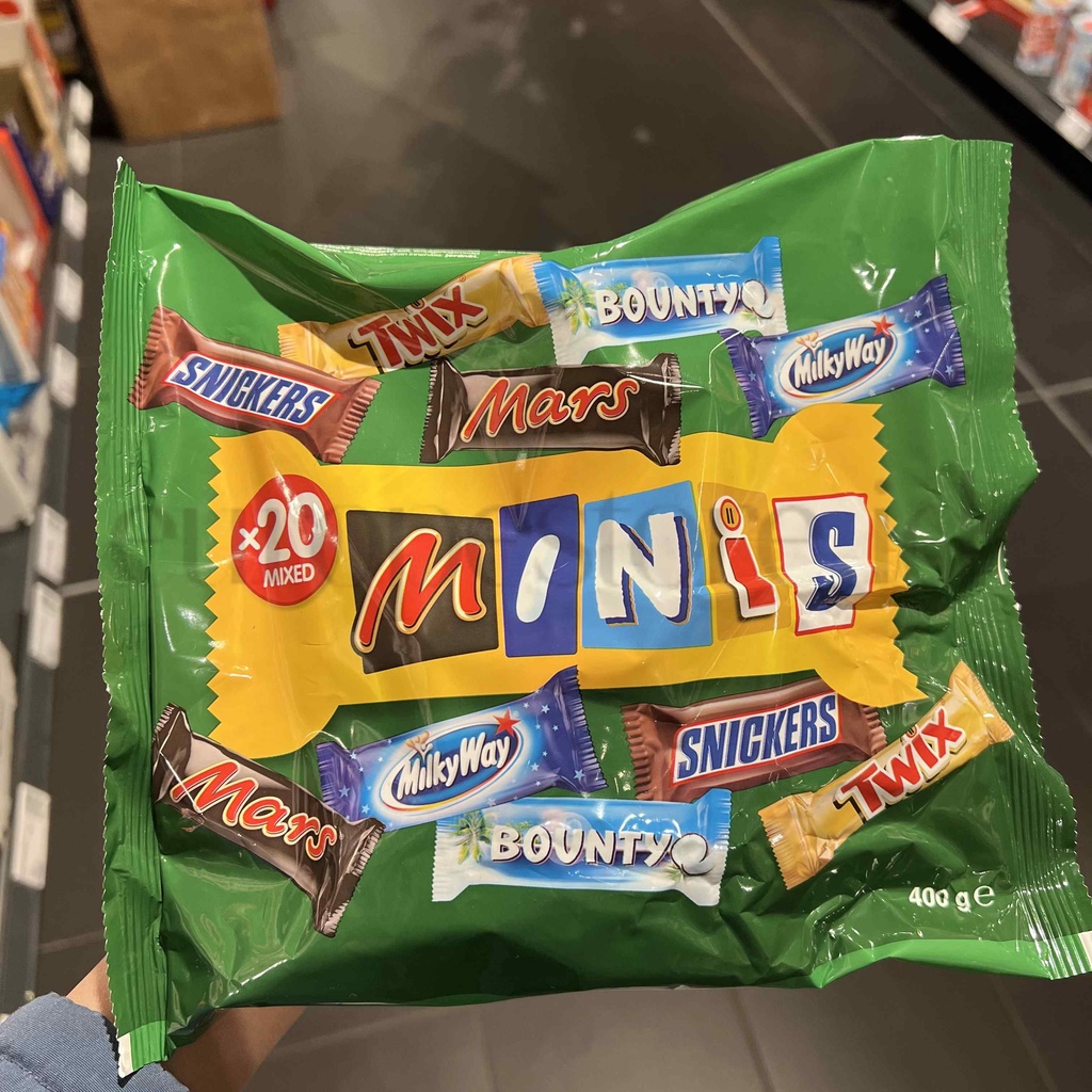 Jual Mixed Minis 20 pcs 400 gr (Twix Snickers Bounty Milky Way Mars ...