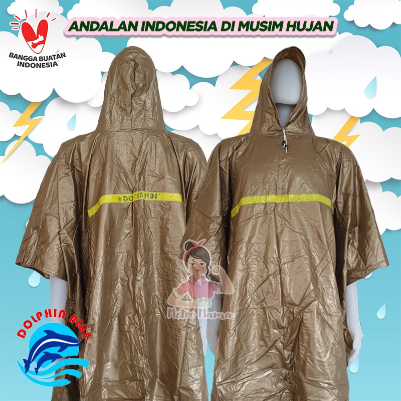 Jual Jas Hujan Poncho BIG TOP Golden DOLPHIN BLUE 696 Original | Shopee ...