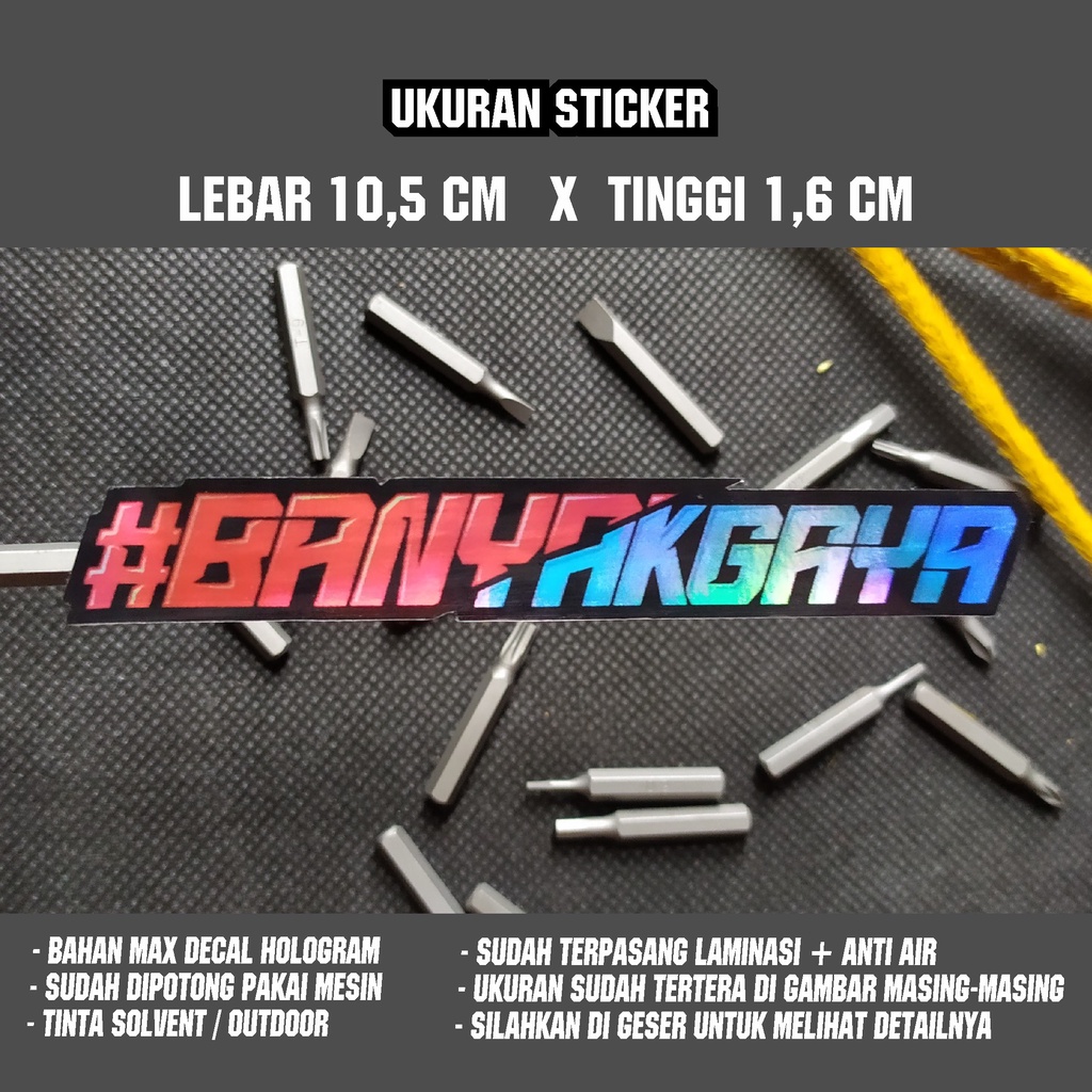 Jual sticker kata kata / sticker hitz / sticker viral / sticker bengkel ...