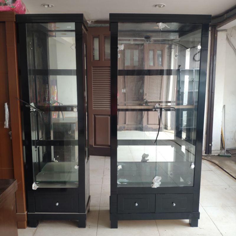 Jual Lemari kaca rak kaca rak buku rak pajangan kristal | Shopee Indonesia
