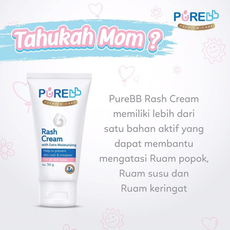 Jual PURE BB PREMIUM CARE RASH CREAM WITH EXTRA MOISTURIZING 50GR (EXP ...