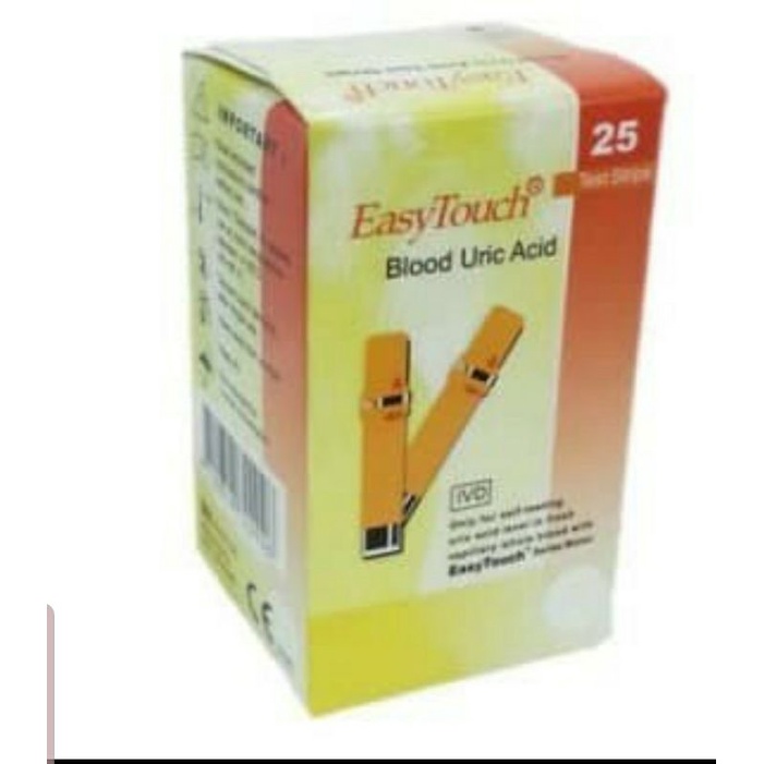 Jual Strip Easy Touch Uric Acid Test Cek Asam Urat Refill Isi 25 Easy ...