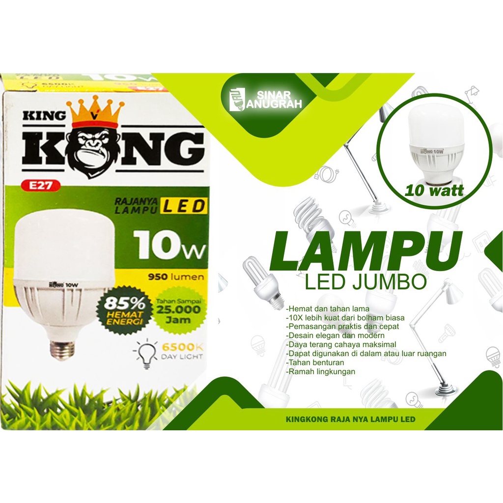 Jual Lampu led 10 watt / Lampu tabung led / Bohlam 10 watt | Shopee Indonesia