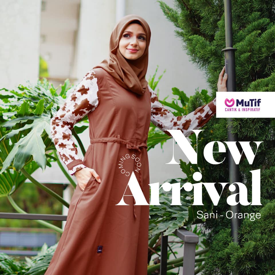 Jual NEWW ARRIVAL GAMIS MUTIF SANI ORANGE / GAMIS MUSLIM DEWASA / BY ...