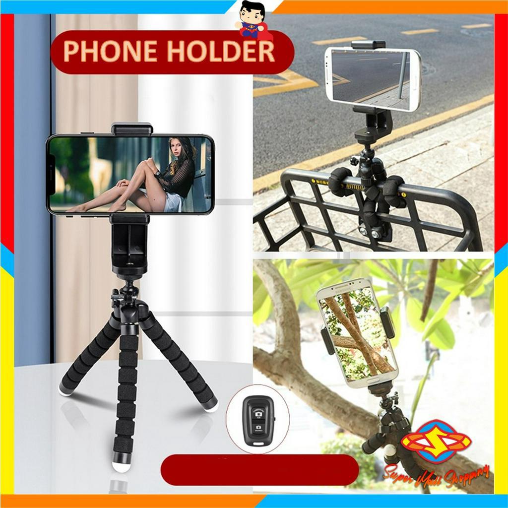 Jual SMS Phone Holder Tripod 360° Adapter Cell Phone Clipper Holder ...