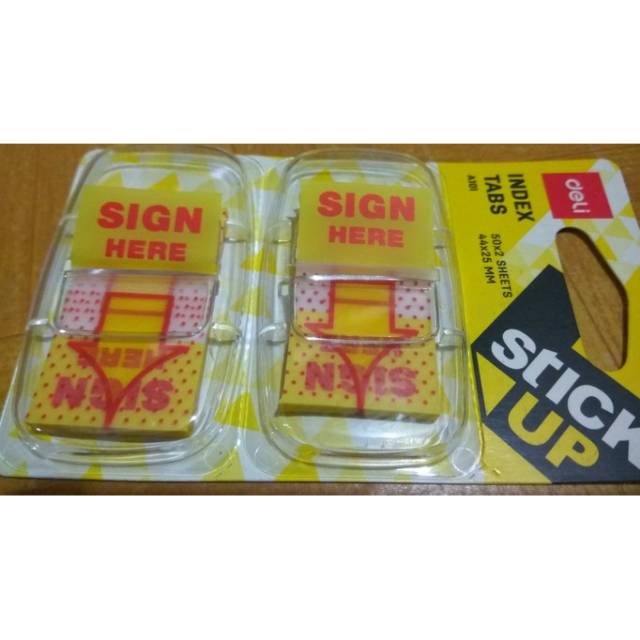 Jual Sign here deli 1 pack | Shopee Indonesia