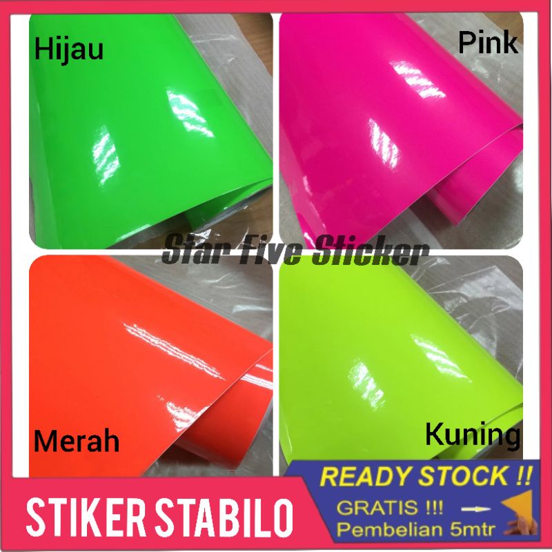 Jual Stiker Sticker Skotlet Motor Warna Stabilo | Shopee Indonesia
