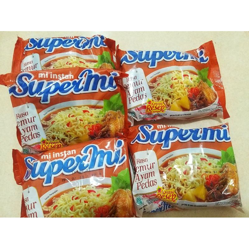 Jual SUPERMIE SEMUR AYAM PEDAS 5bks , MIE INSTANT SEMUR AYAM PEDAS ...