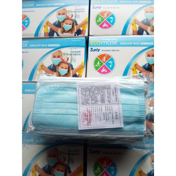 Jual masker 3 ply non hijab | Shopee Indonesia