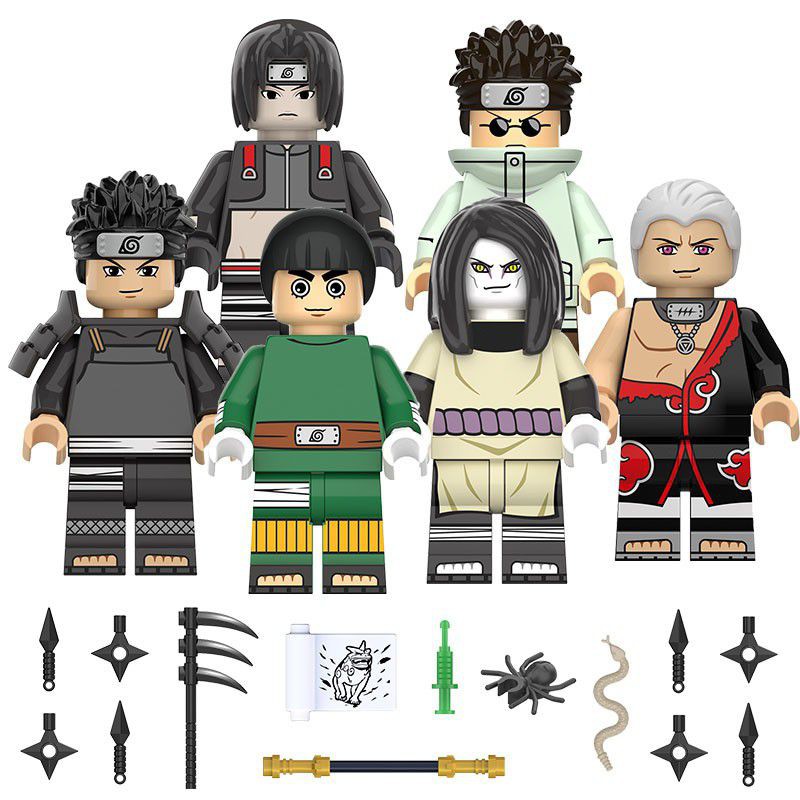 Jual Mainan lego Naruto Shippuden KDL803 rock Lee naruto Akatsuki ...