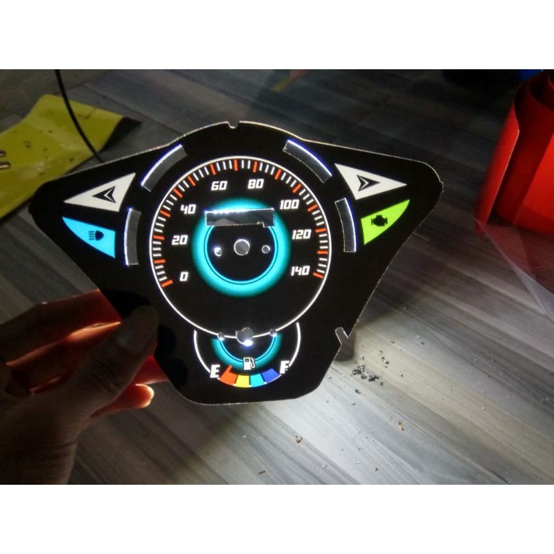 Jual papan speedometer custom vario 110 led panel spido meter vario 110 ...