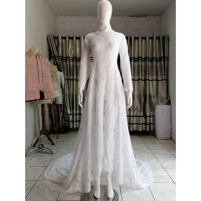 Jual Gaun akad prancis polosan | Shopee Indonesia