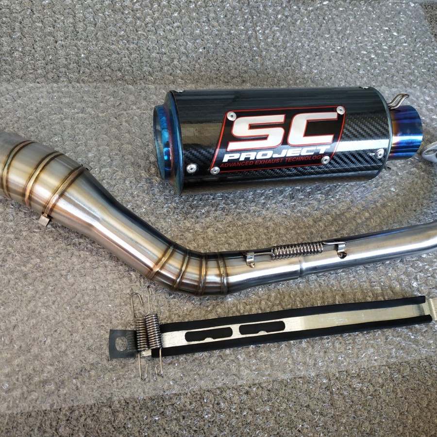 Jual Jual Knalpot Motor Racing SC PROJECT BLUE ADV NMAX AEROX PCX VARIO ...