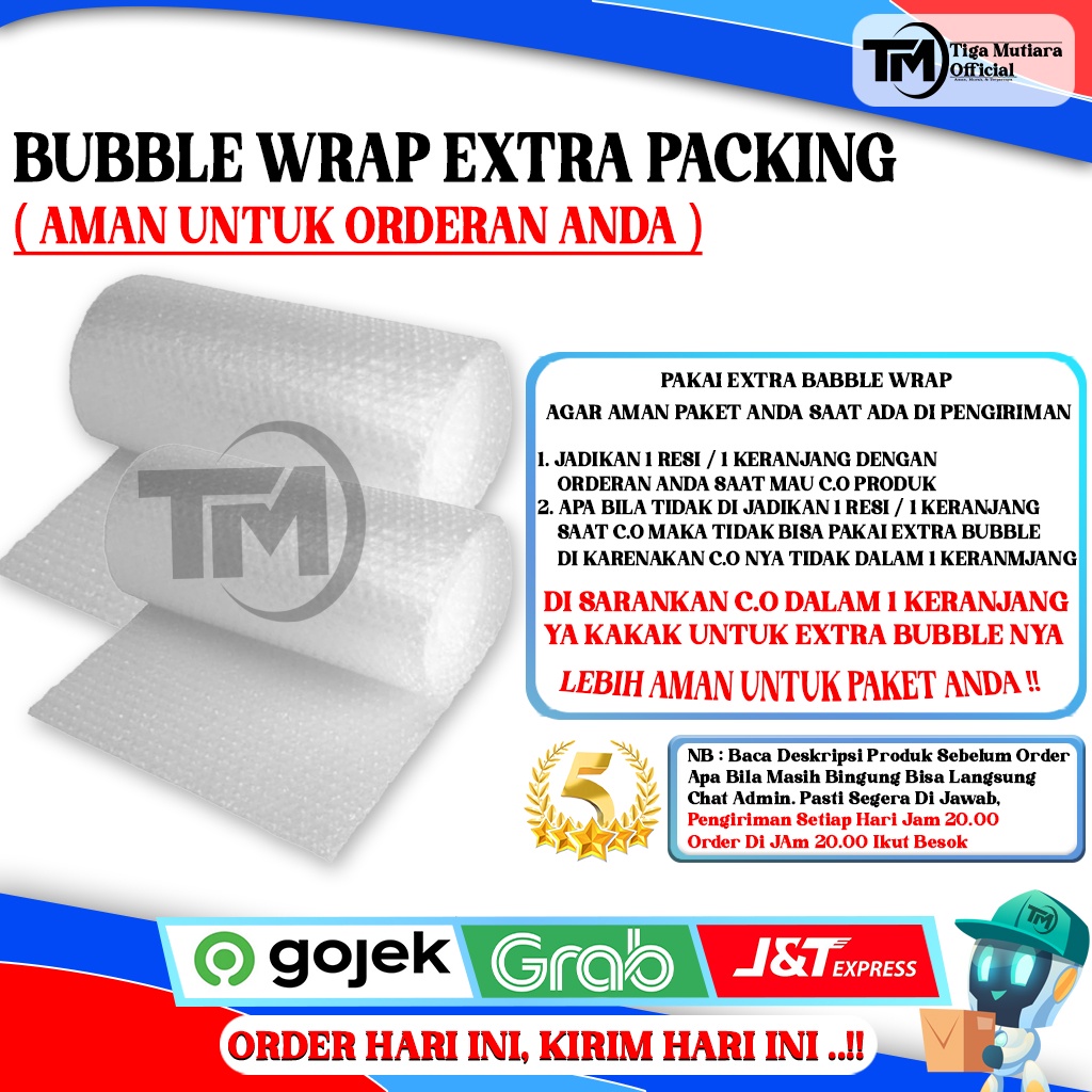 Jual BUBBLE WRAP EXTRA PACKING ( AMAN UNTUK ORDERAN ANDA ) | Shopee ...