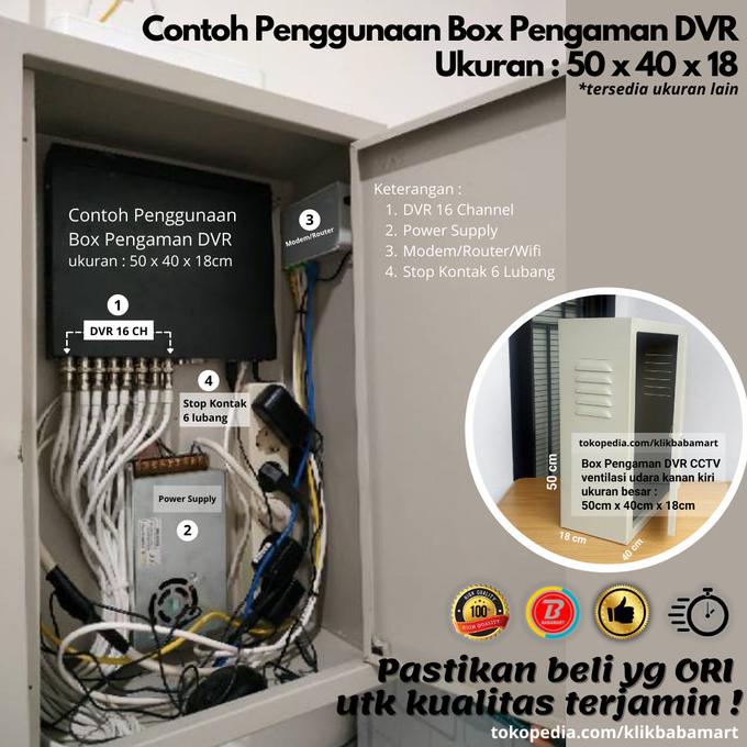 Jual CCTV DVR BOX BESI PENGAMAN DVR CCTV BESAR INDOOR 50X40X18CM ...