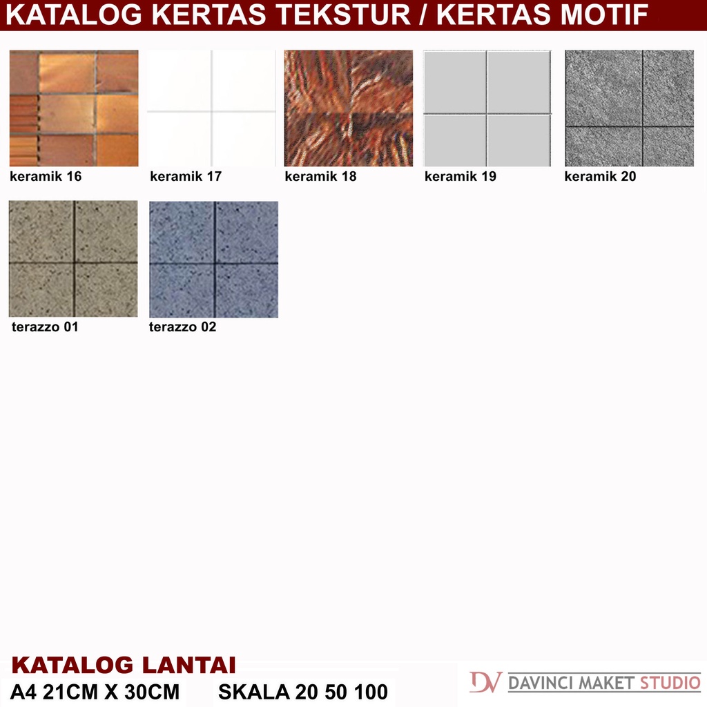 Jual Kertas Tekstur Bahan Lantai 02 Maket Diorama - Motif Lantai ...