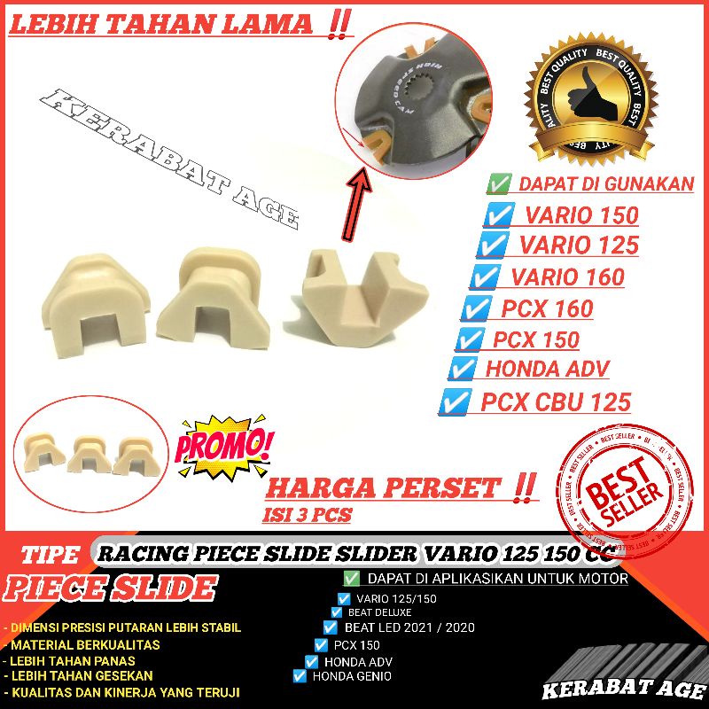 Jual Slide piece Racing Vario 150 125 PCX 150 160 Honda Adv Merk polos ...