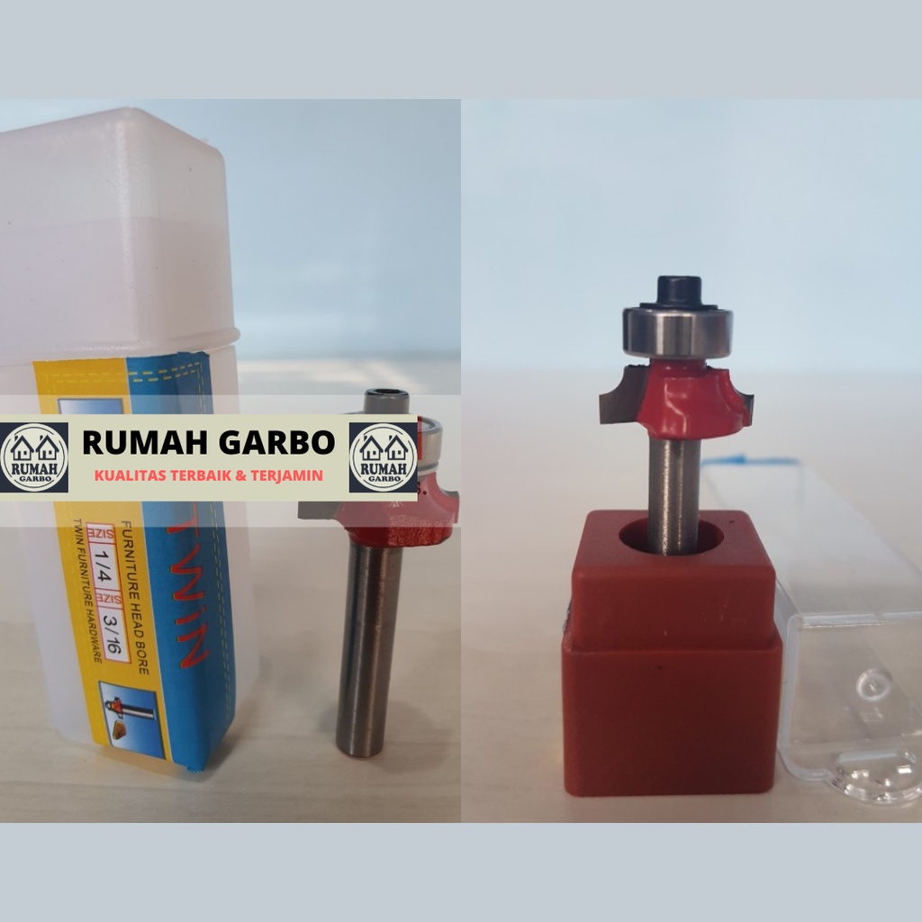 Jual Mata Router Edging R2-2mm Trimmer Profil Hpl Round Over Bits ...