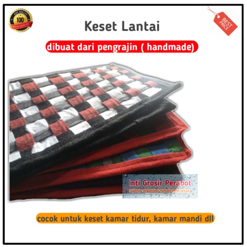Jual keset kaset kesed alas kaki kamar mandi kamar ridur anyam murah ...