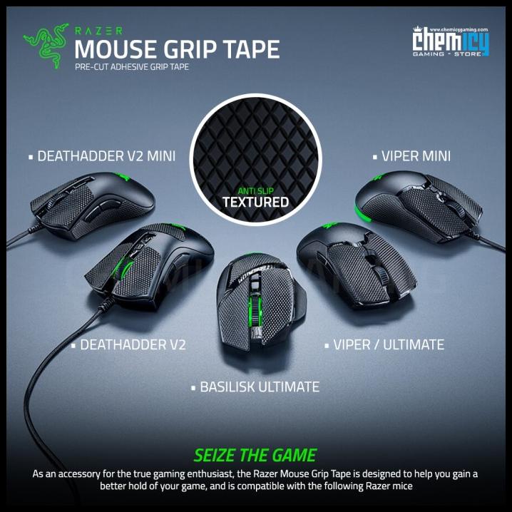 Jual Razer Mouse Grip Tape Viper Deathadder Basilisk Anti Slip Sticker ...