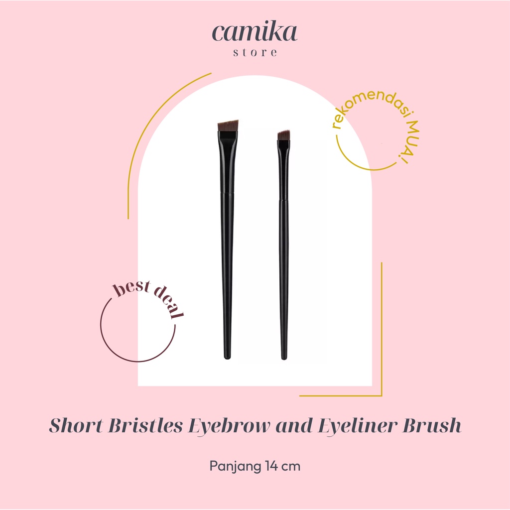 Jual CAMIKA STORE - Short Bristles Eyebrow and Eyeliner Brush 14 cm ...