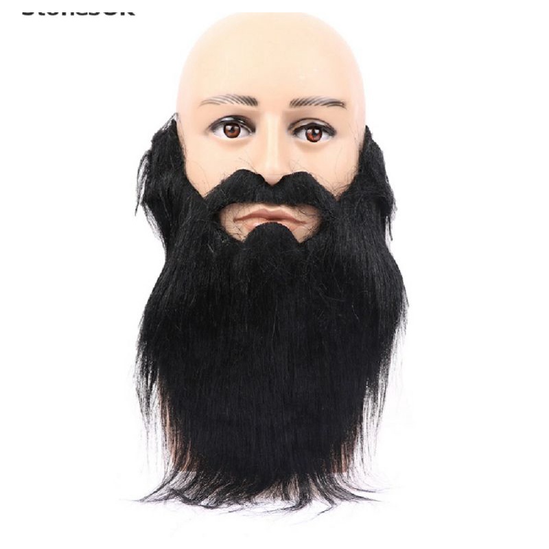 Jual Laris Jenggot Brewok Beard Prank Palsu Hitam Panjang Hitam ...