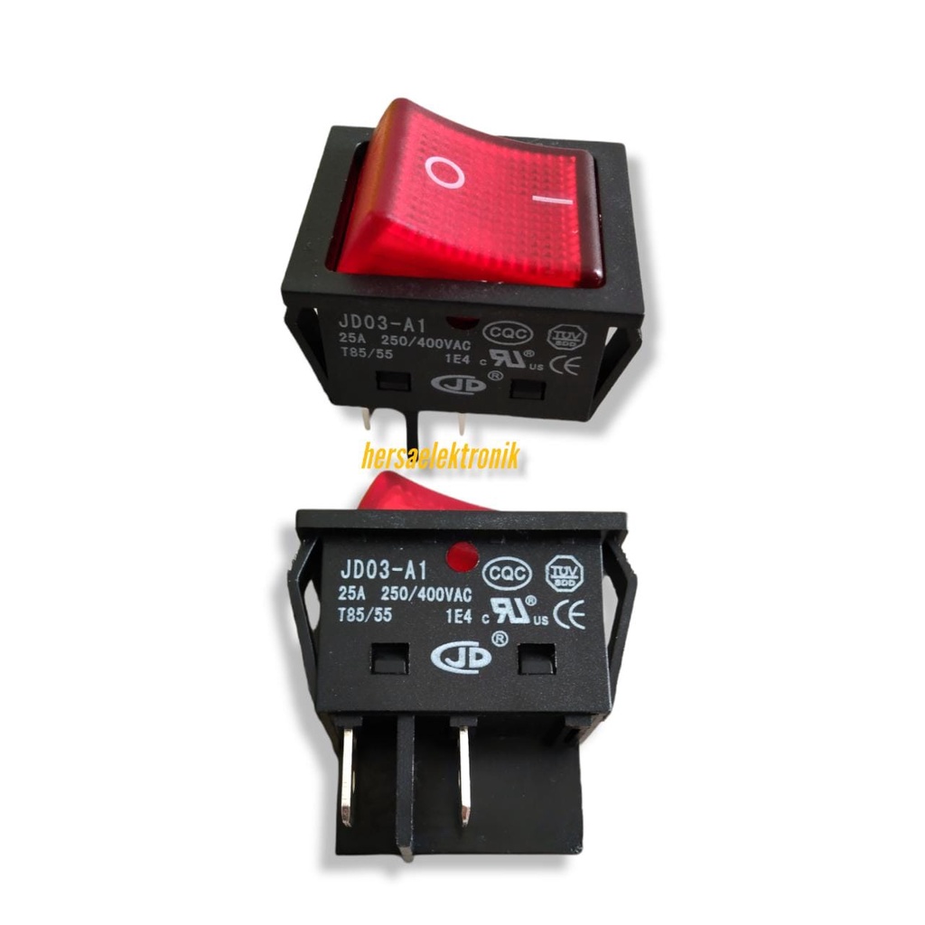 Jual saklar on off kotak besar 20a switch 4 kaki warna merah | Shopee ...