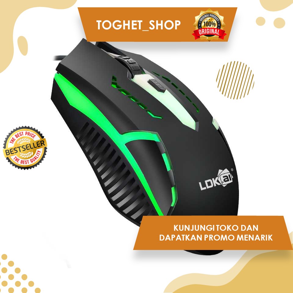 Jual Mouse Gaming Mouse Gamer Dilengkapi Dengan LED RGB Dan Kabel USB ...