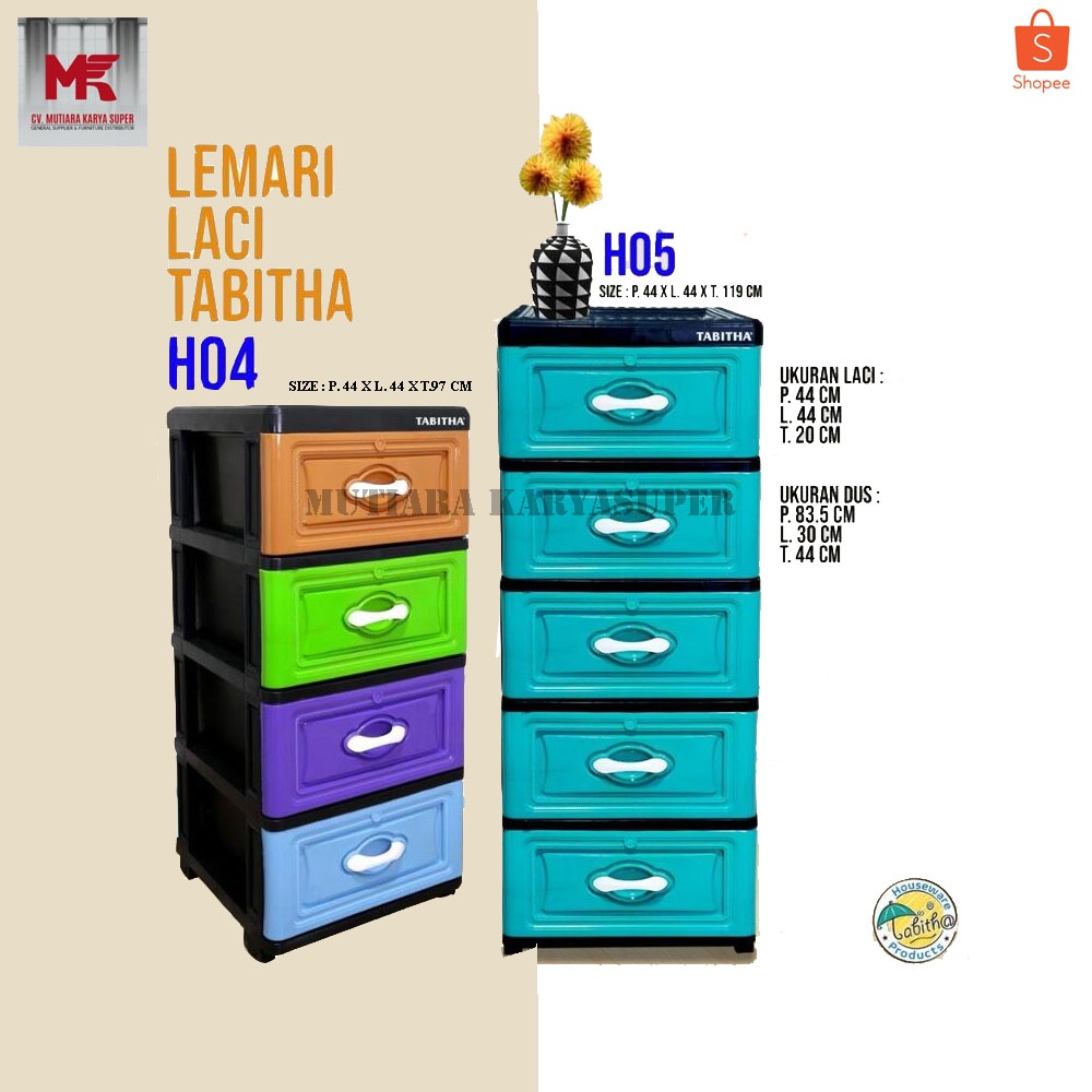 Jual Laci H04-H05 Tabitha | Laci Plastik | Lemari Laci | Shopee Indonesia