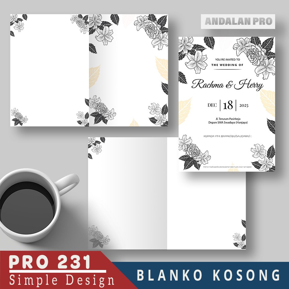 Jual (SERI 2) Ukuran Standar 150 GSM - Koleksi Desain Blanko Undangan ...