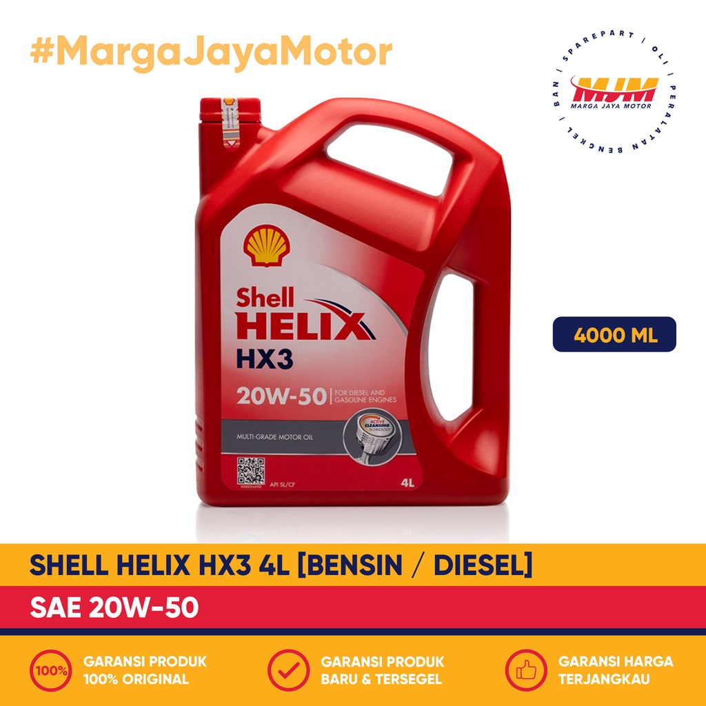 Jual Shell Helix HX3 20W-50 4L | Shopee Indonesia