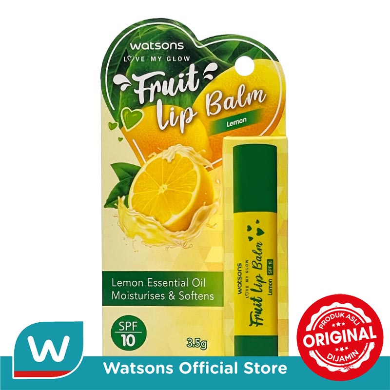 Jual Watsons Fruit Lip Balm SPF10 3.5gr - Lemon | Shopee Indonesia
