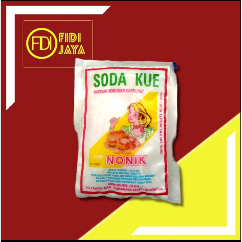 Jual SODA KUE NATRIUM HIDROGEN KARBONAT CAP NONIK 40 GR | Shopee Indonesia