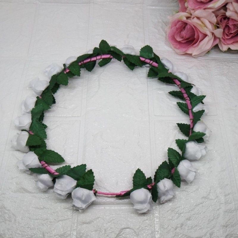 Jual Mahkota bunga/flower crown bridal shower/bando bunga/dekorasi ...