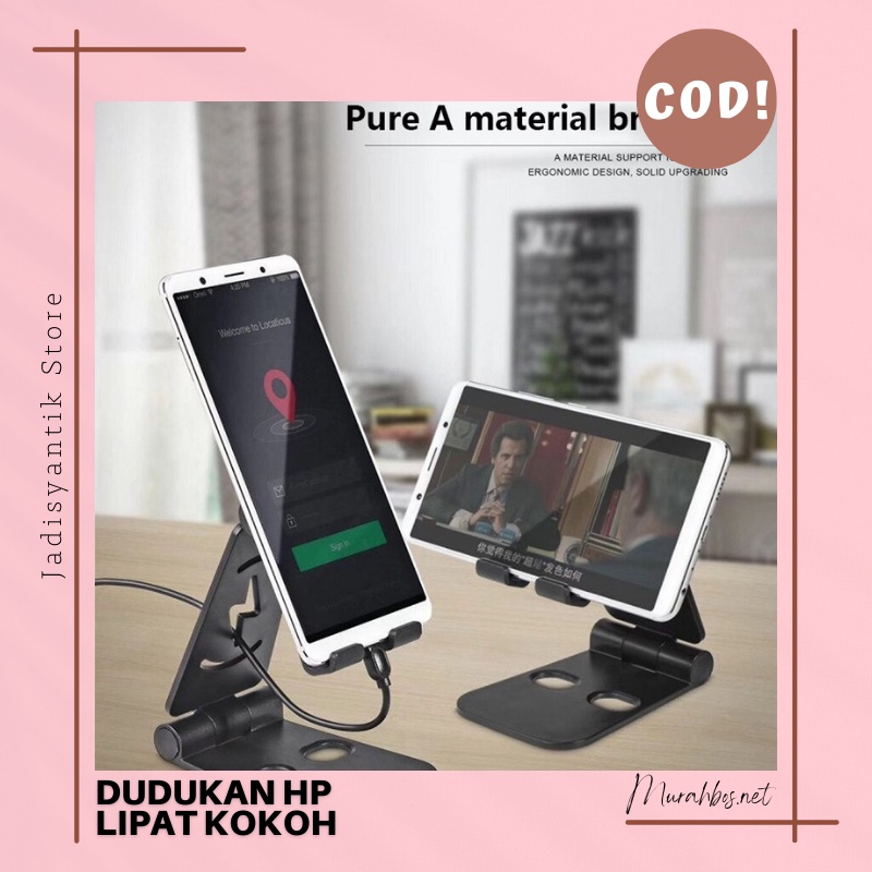 Jual Dudukan Handphone Portable Penyangga HP Portable Ergonomis Stand ...