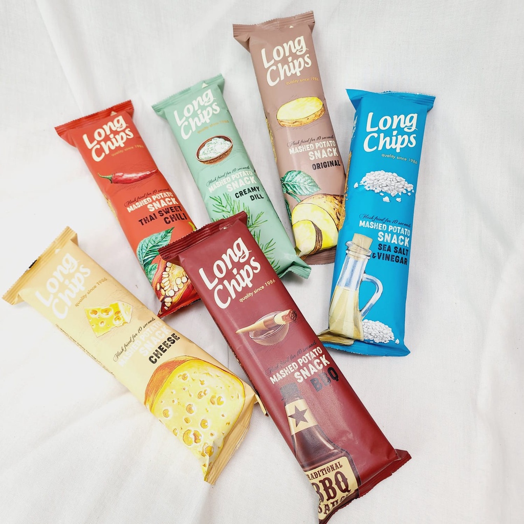 Jual Buy 1 Get 1 Long Chips Mashed Potato Chip Snack Latvian Imported ...