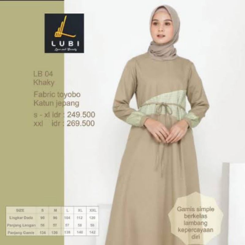 Jual Gamis Lubi LB-04 Khaki XXL | Shopee Indonesia